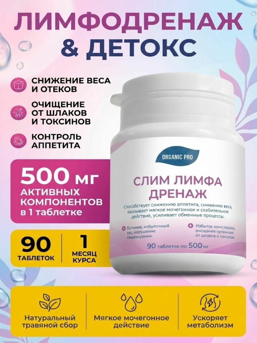 Лимфодренаж, похудение, детокс очищение организма, травяной сбор от шлаков и токсинов, лимфомиозот от отеков и мочегонное средство,
