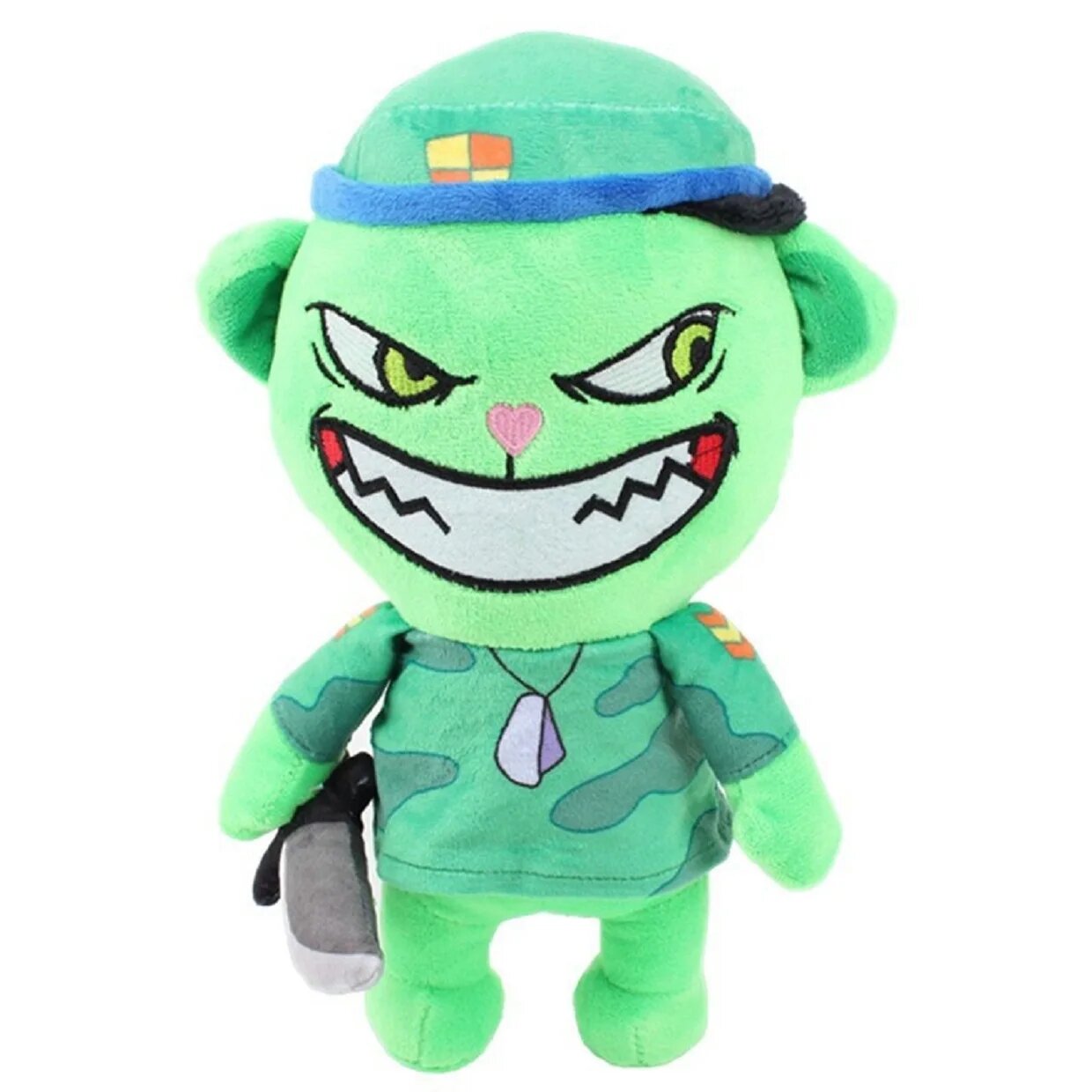Плюшевая игрушка Happy Tree Friends Fliqpy, 28 см, зеленый