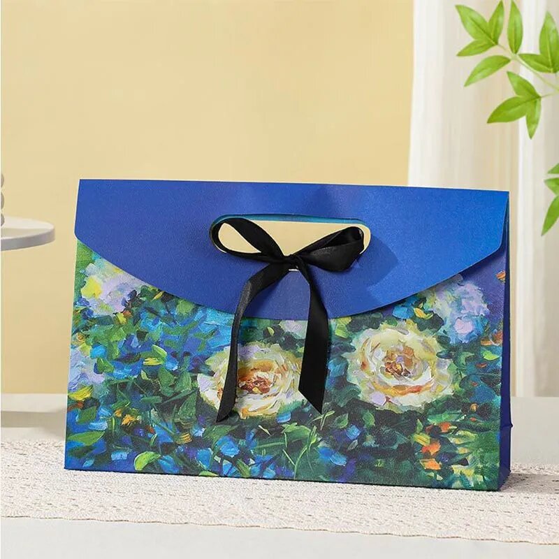 Креативная подарочная коробка-конверт с принтом для шарфов и платков, премиум упаковка, пустая коробка