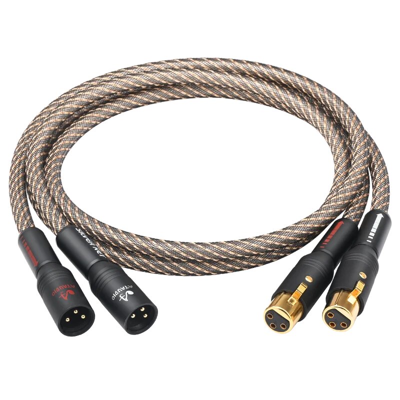 ATAUDIO Hi-Fi аудиокабель XLR с серебряным покрытием 2XLR 2xlr cable, 2 м
