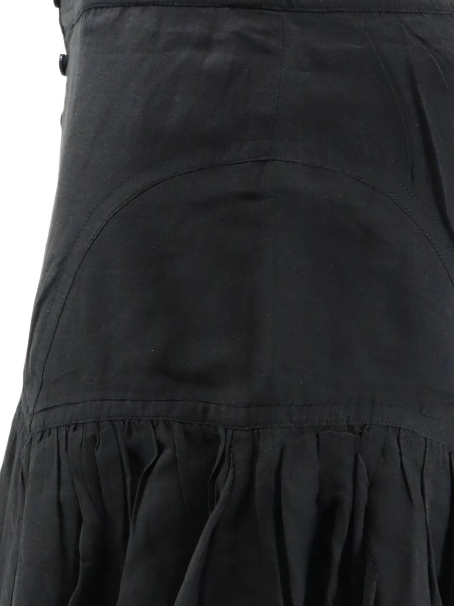 Юбка Isabel Marant Daneen button-down ruffled mini skirt, размер 38, черный — фото 1