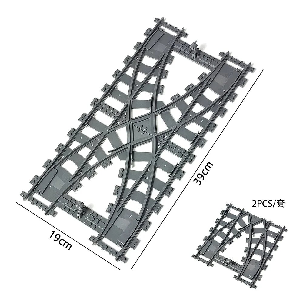 Конструктор City Trains с гибкими рельсами Серый, Bidirectional track