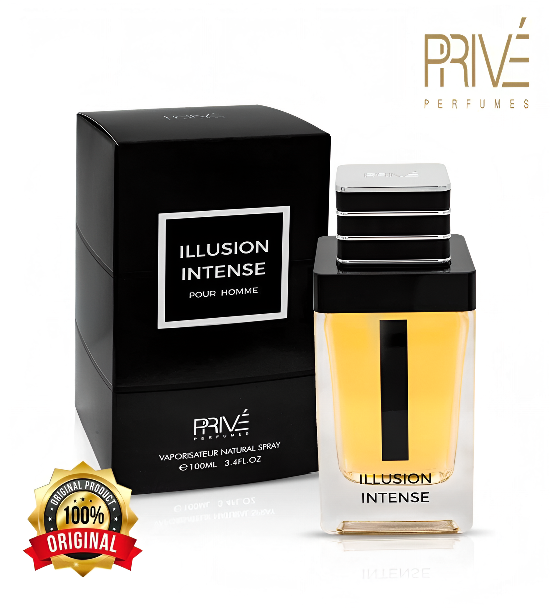 PRIVE Туалетная вода мужская ILLUSION INTENSE, 100 мл, древесно-цитрусовый аромат