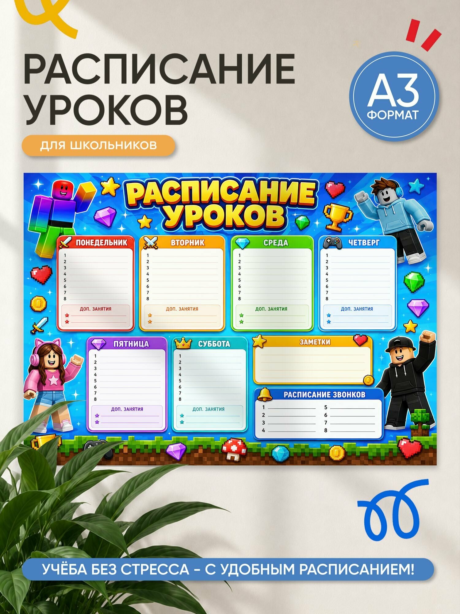 Расписание уроков Roblox, Роблокс