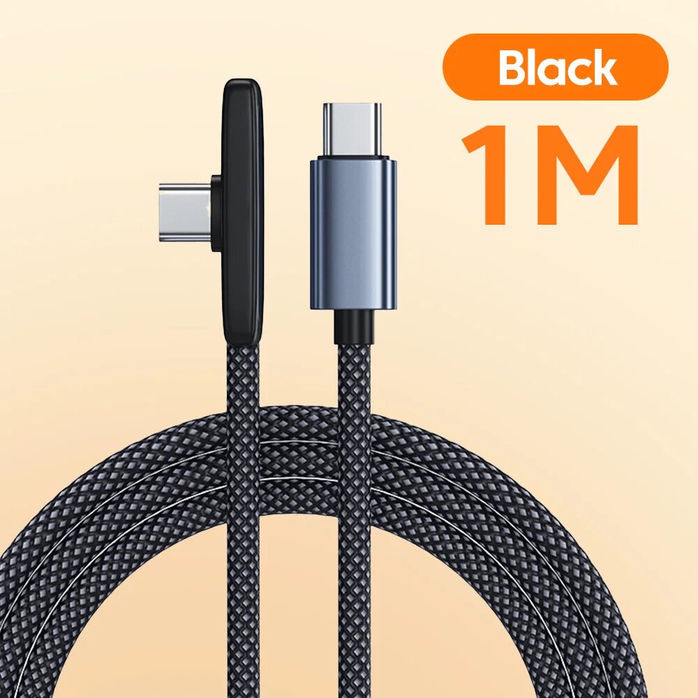Кабель Для Быстрой Зарядки PD60W USB-C На Type-C Для iPhone 15/16/17, Samsung Android С Black 1M