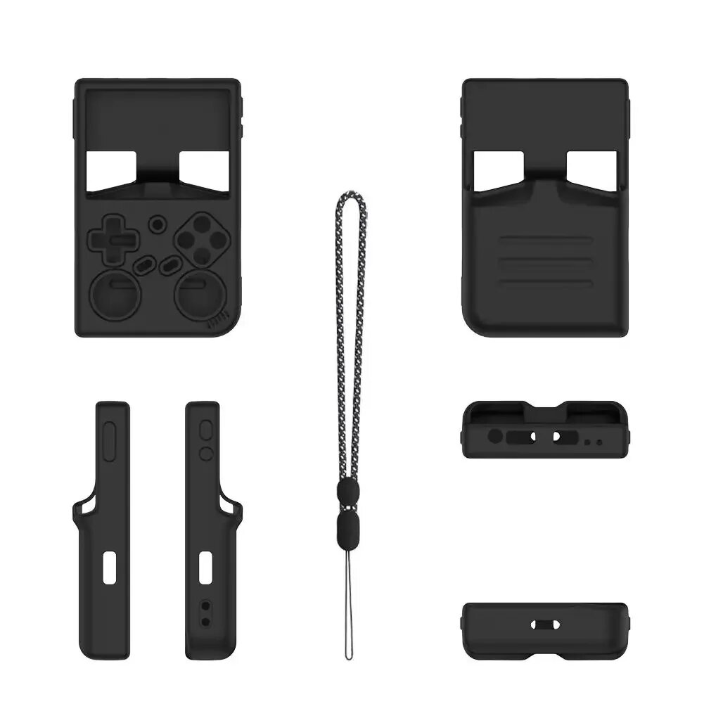 Защитный силиконовый чехол для ANBERNIC RG35XX Pro Черный, black