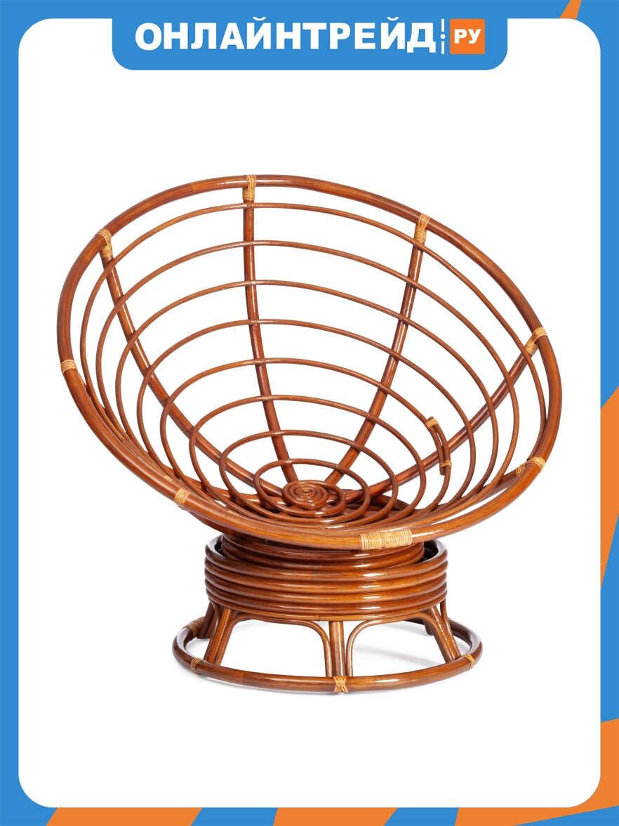 Кресло-качалка Tetchair "PAPASAN" w 23/01 B / без подушки / Pecan (орех)