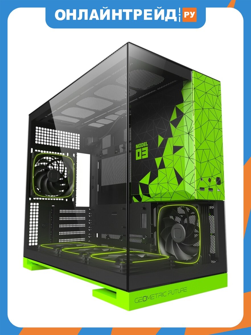 Корпус Geometric Future Model 3 Green (1AM3NZGB00110)