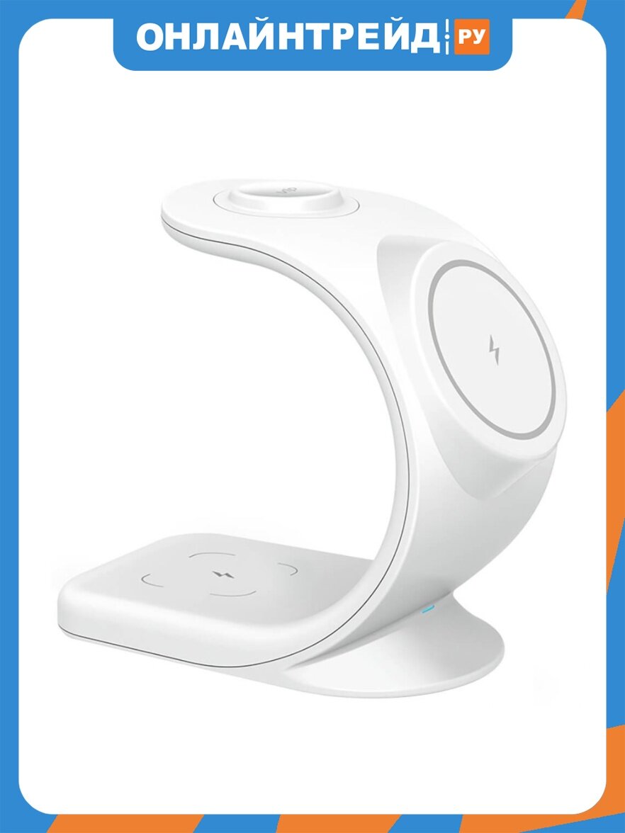 Беспроводное зарядное устройство Vlp Powerstand 3in1(Apple), белый