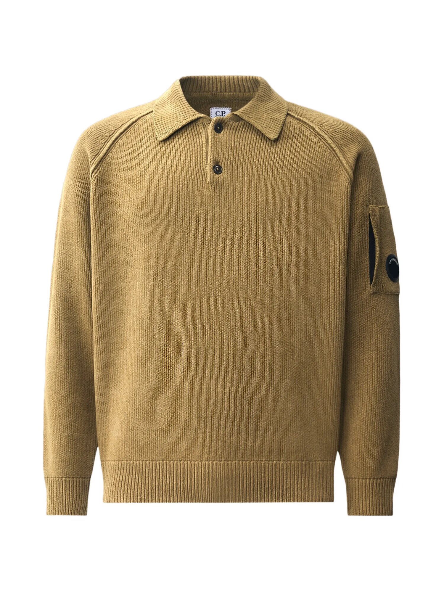 Рубашка Lens-detail rib-knit polo shirt