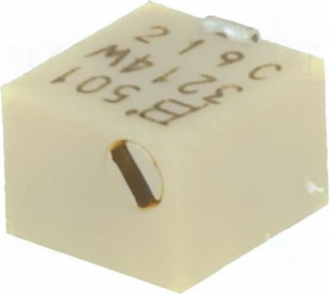 BOURNS 3214W-1-501E Потенциометр: монтажный, вертикальный, многооборотный, 500Ом, 1шт