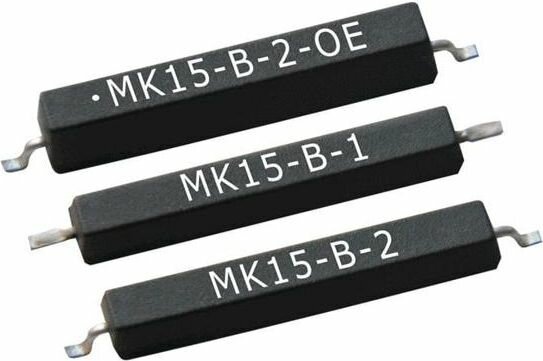 Датчик STANDEX-MEDER MK15-B-2 Геркон Диапазон 10-15AT Pкоммут 10Вт 2,5x2,6x19,5мм 1250мА 1шт