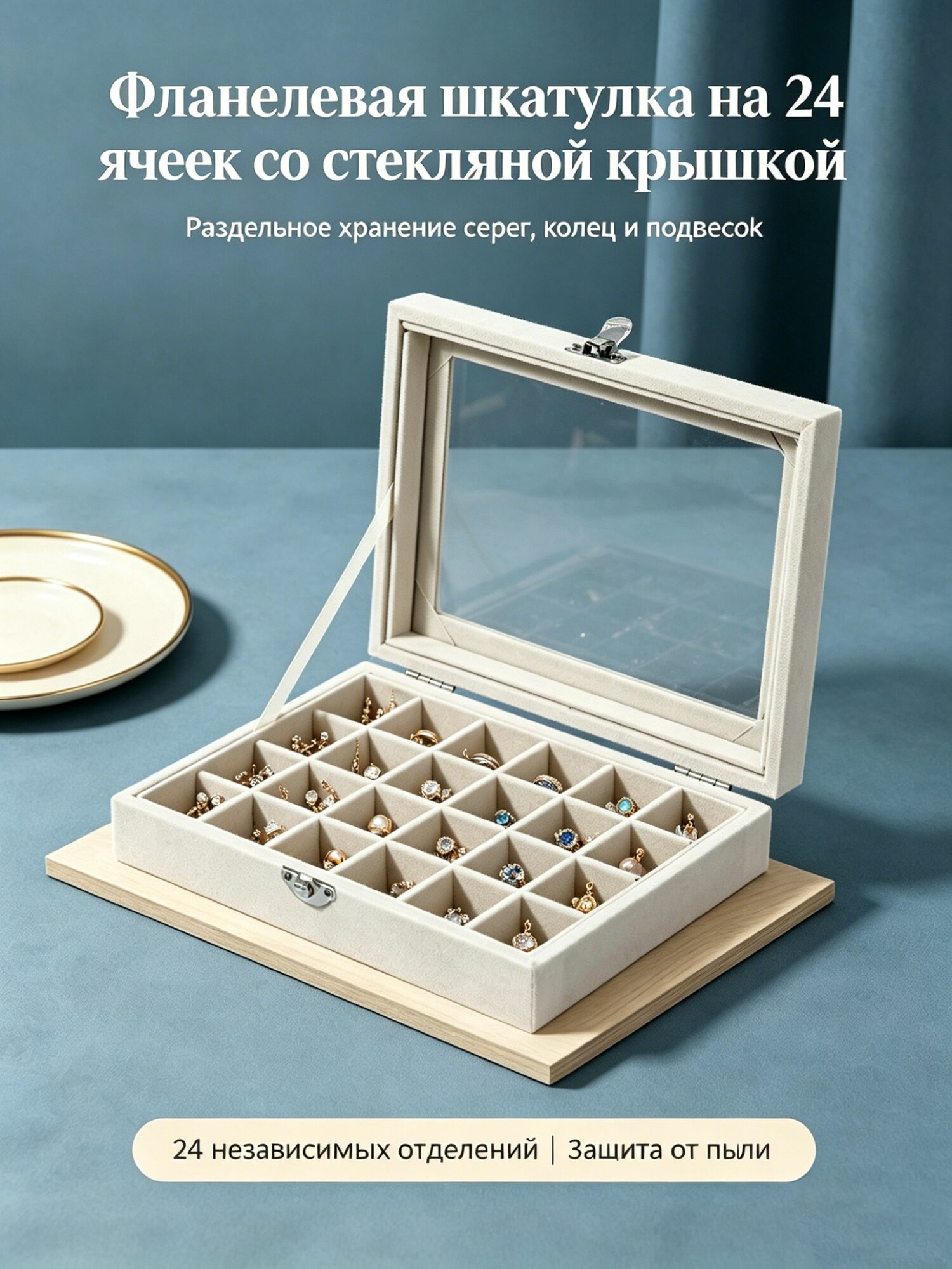 Классическая шкатулка Для украшений, 1 шт