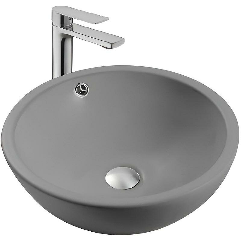 Раковина накладная Aquatek 44 AQ5354-MG Серая матовая, санфарфор