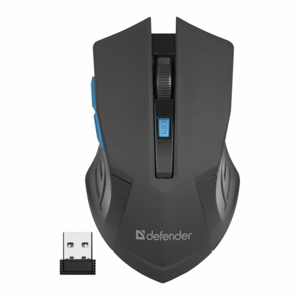 Мышь беспроводная DEFENDER Accura MM-275 black/blue (USB, 1600dpi, 6but) (52275)