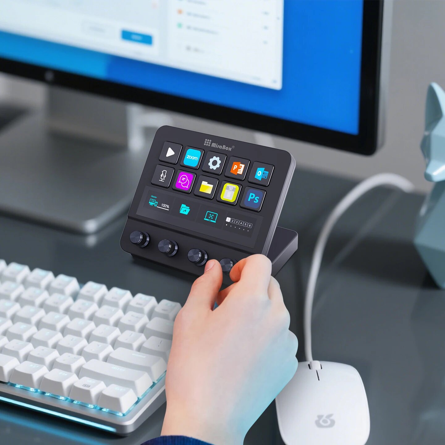 StreamDock N4 10-клавишная мини-клавиатура N4-B