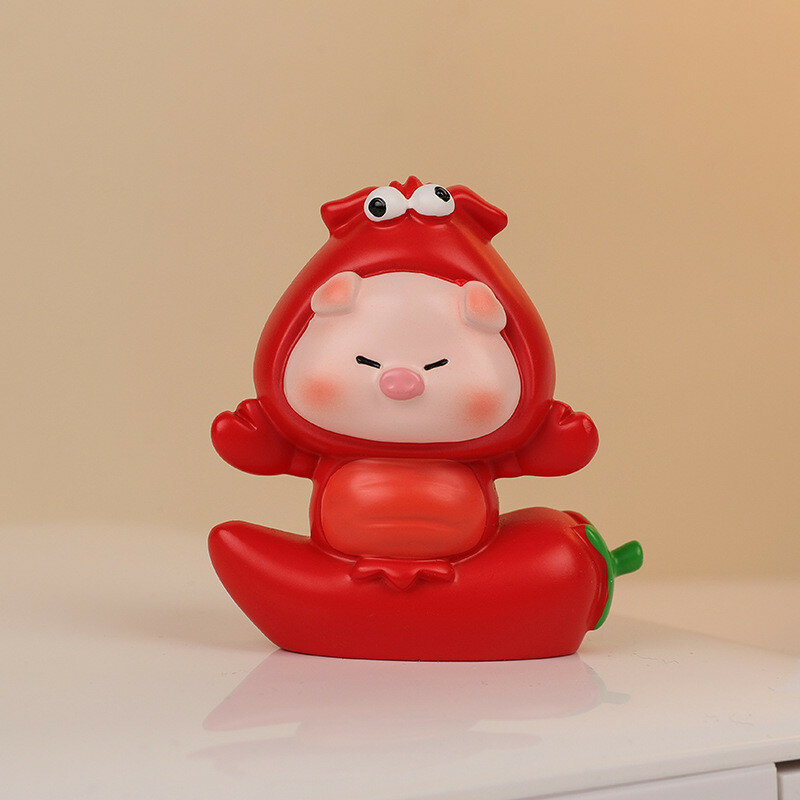 Resin piglet decor with artistic features for birthday gifts and souvenirs style 3