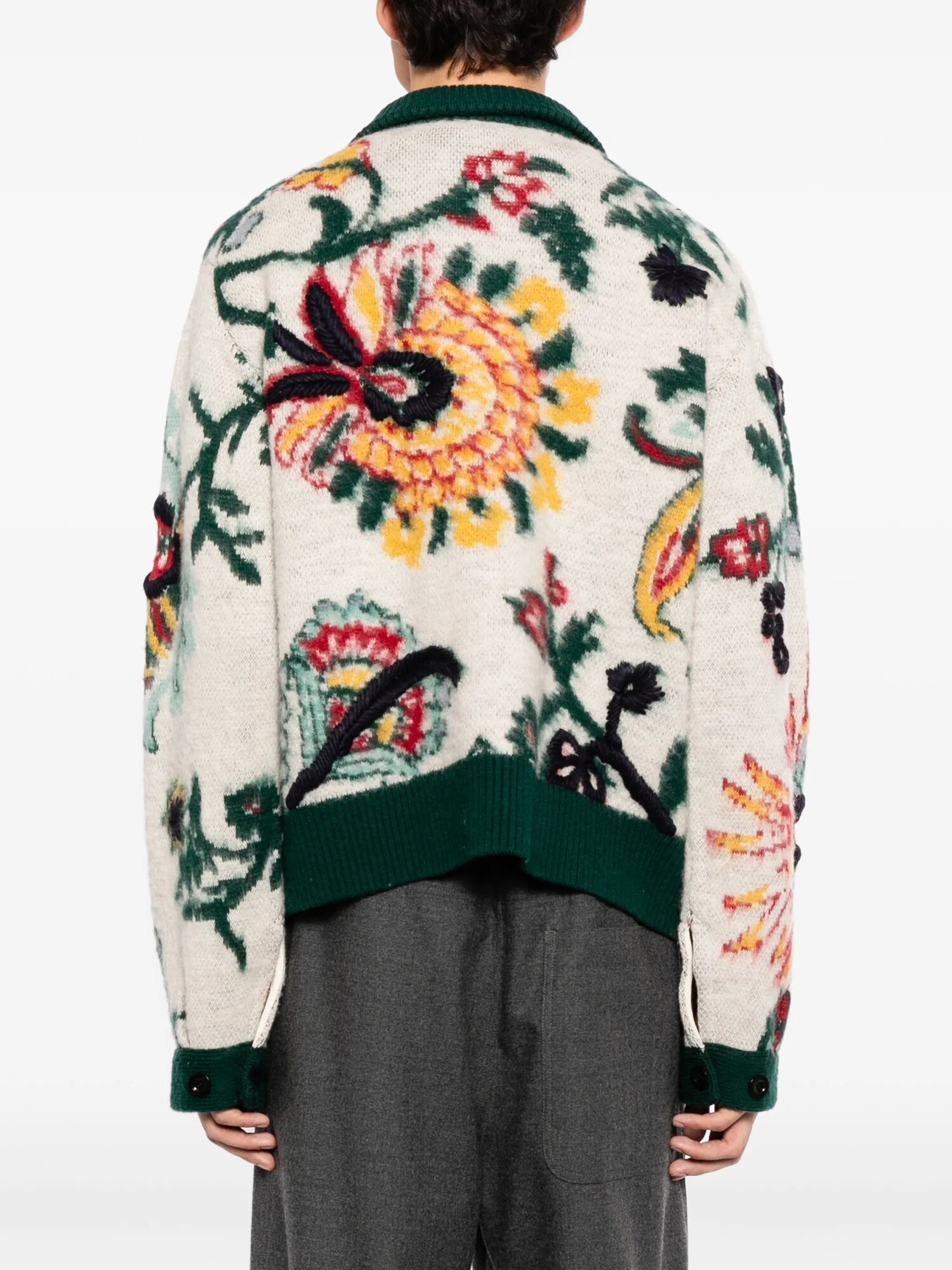 Кардиган Sacai Wool jacquarded cardigan, размер 46 — фото 1