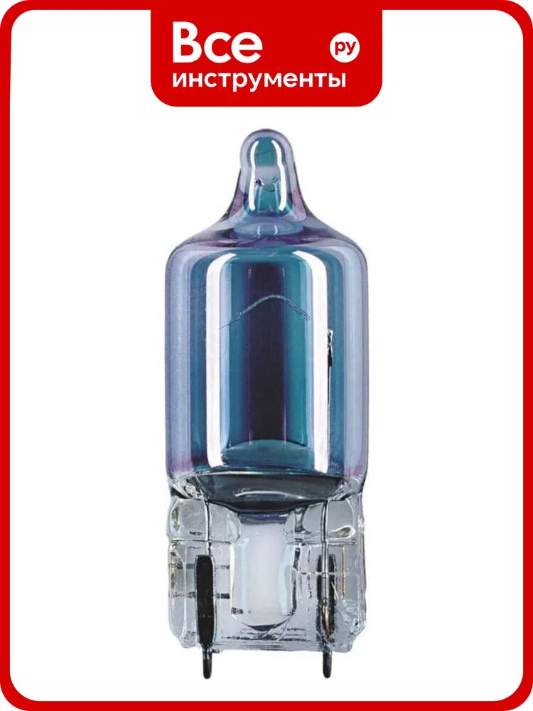 Автомобильная лампа Osram W5W Cool Blue Intense, стеклянный, холодный синий свет, без блока розжига