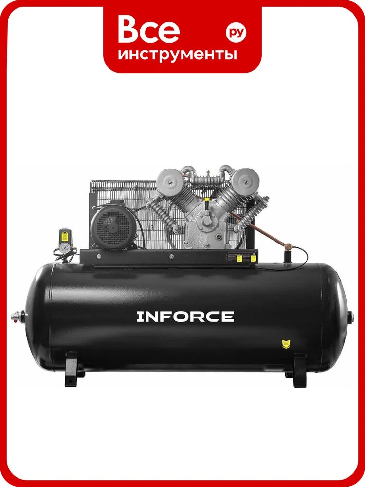 Ременной компрессор Inforce (500 л; 12 бар; 2 ступени; 1400 л/мин) IBCV-500L-3P2/1400