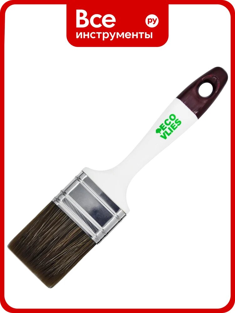 Кисть Ecovlies EUROTOP BROWN, для деревозащиты, плоская, 60мм