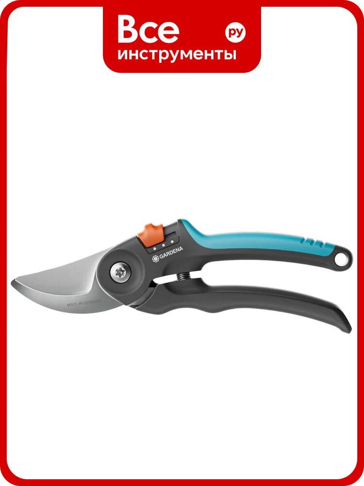 Секатор GARDENA PremiumCut Flex, плоскостные лезвия, эргономичные рукоятки, 258мм