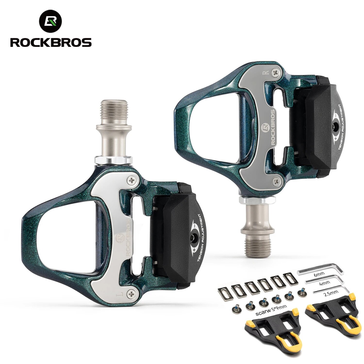 ROCKBROS Велопедали SPD-SL шоссейные алюминиевые