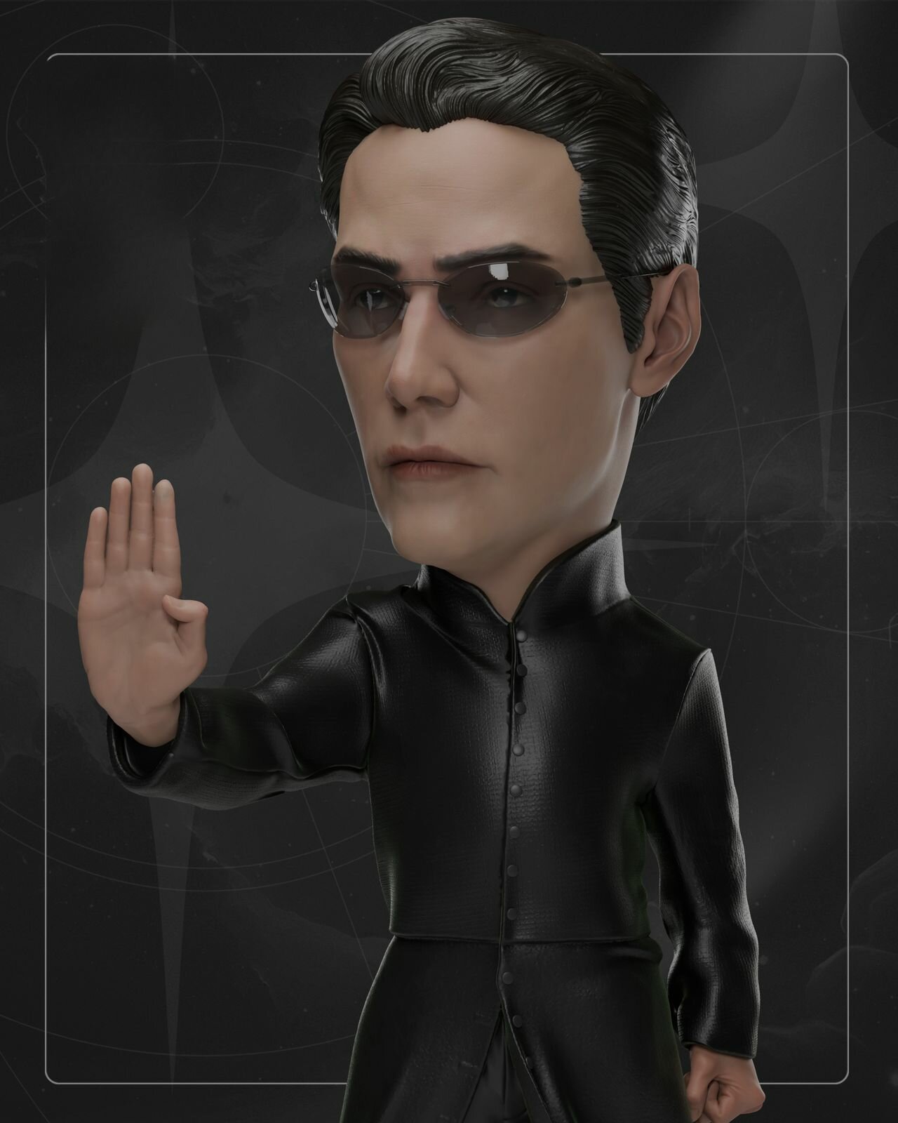 Сборная модель Neo Matrix (The Matrix), 125мм для покраски