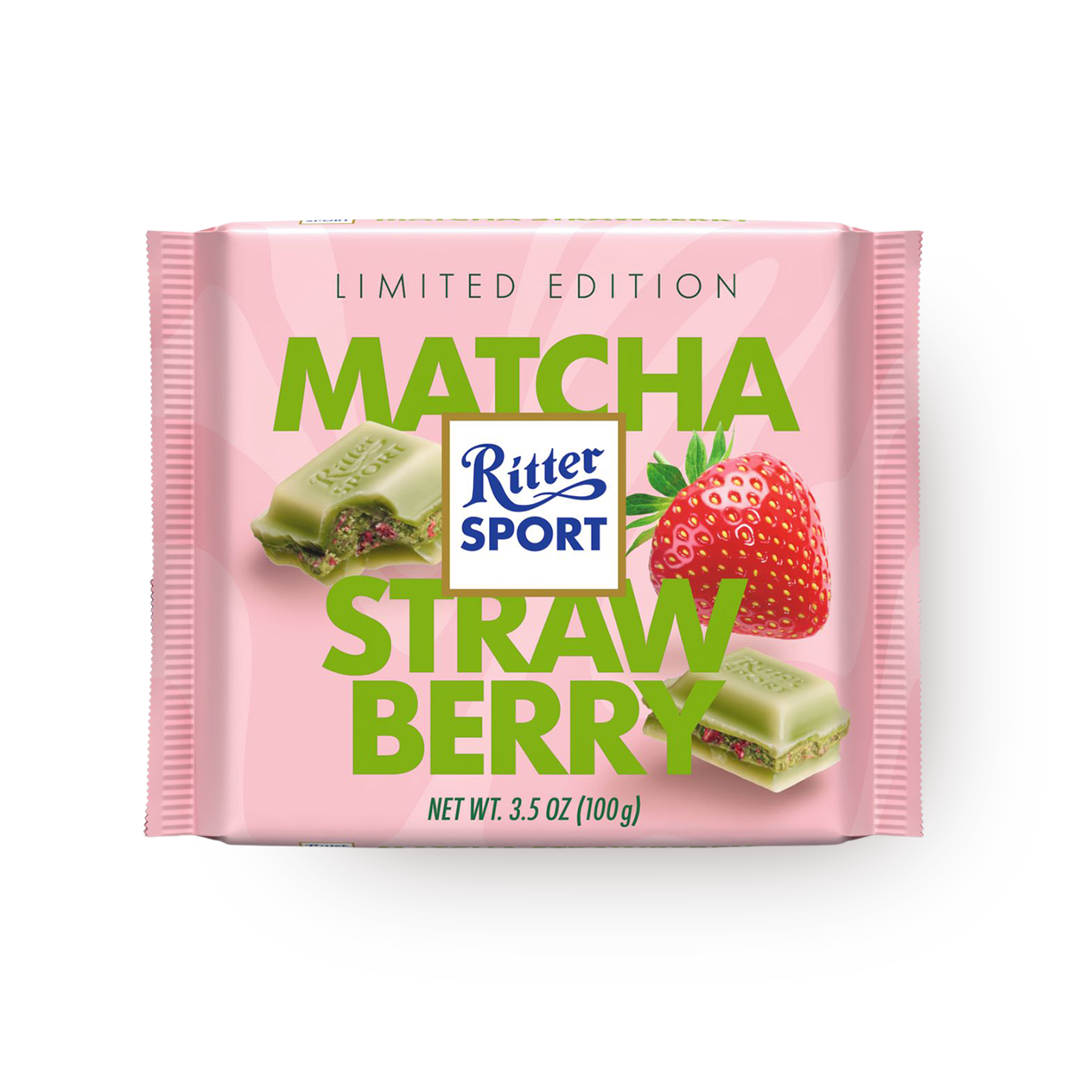 Шоколад Ritter Sport, белый, с начинкой матча, 100граммов, 1 упаковка