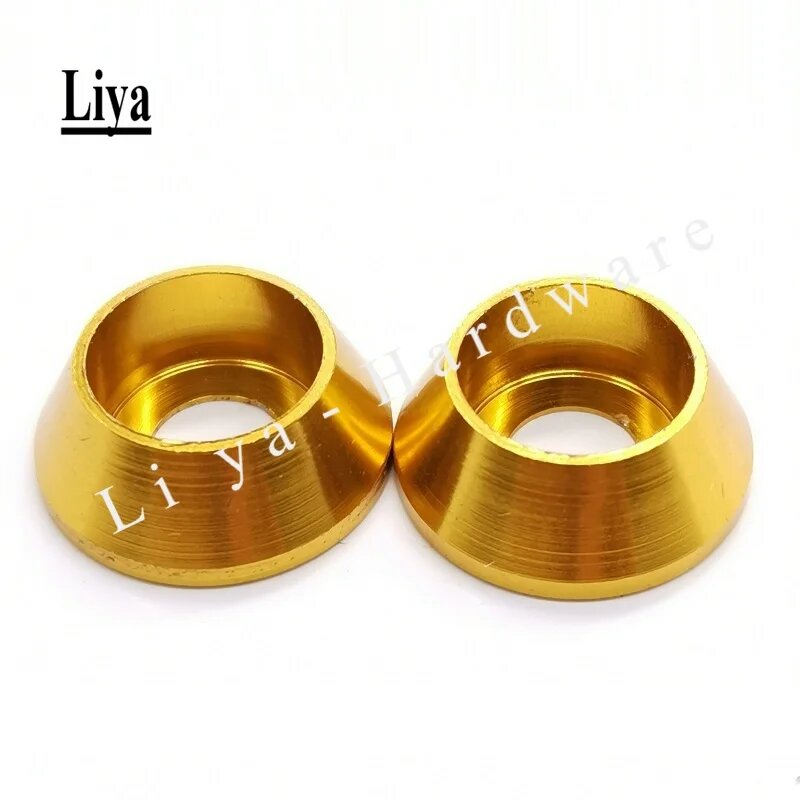 Цветные алюминиевые шайбы HPCLE M2-M8 для RC моделей Gold, M3 10pcs