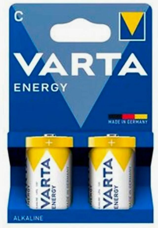 Батарейка VARTA Energy LR14 C, 2 штуки (2 штуки в одном блистере) тип C блистерная упаковка