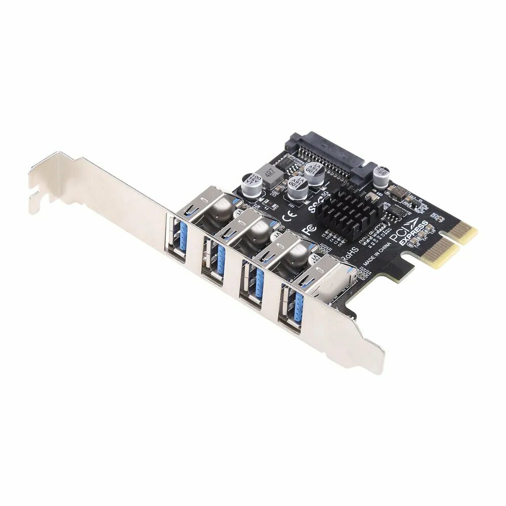 4-портовый PCI-E USB 3.0 хаб 5 Гбит/с