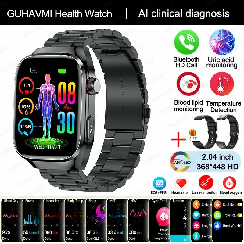 GUHAVMI Smart Watch Черный Black Steel 2A