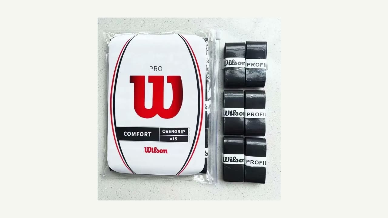 Wilson Pro Overgrip Comfort Намотка для теннисной ракетки черного цвета, 15 штук в упаковке — фото 1
