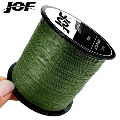 JOF леска плетеная 0.37мм-50LB, Army Green, 100м