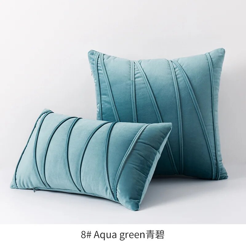 Декоративная подушка 30x50см, изумрудный, YT 8 aqua green