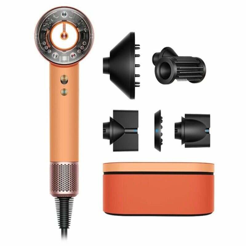 Фен Dyson Supersonic Nural HD16, Абрикосовая керамика/Топаз (Подарочный кейс для хранения)