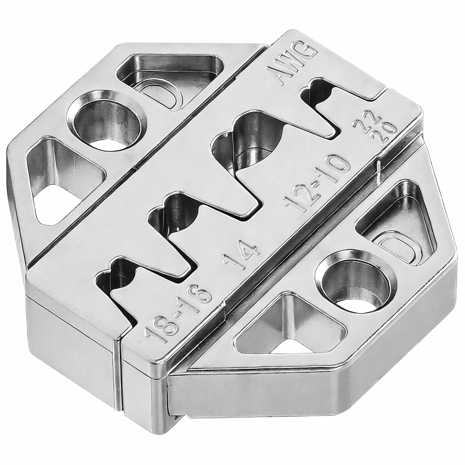Трещоточный обжимной инструмент для изолированных соединителей AWG 22-10, с матрицей для открытых клемм, HS-9327