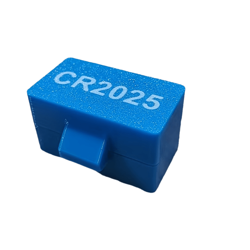 Органайзер для кнопочных батареек CR2025 на 10 отсеков, синий, 3D-печать