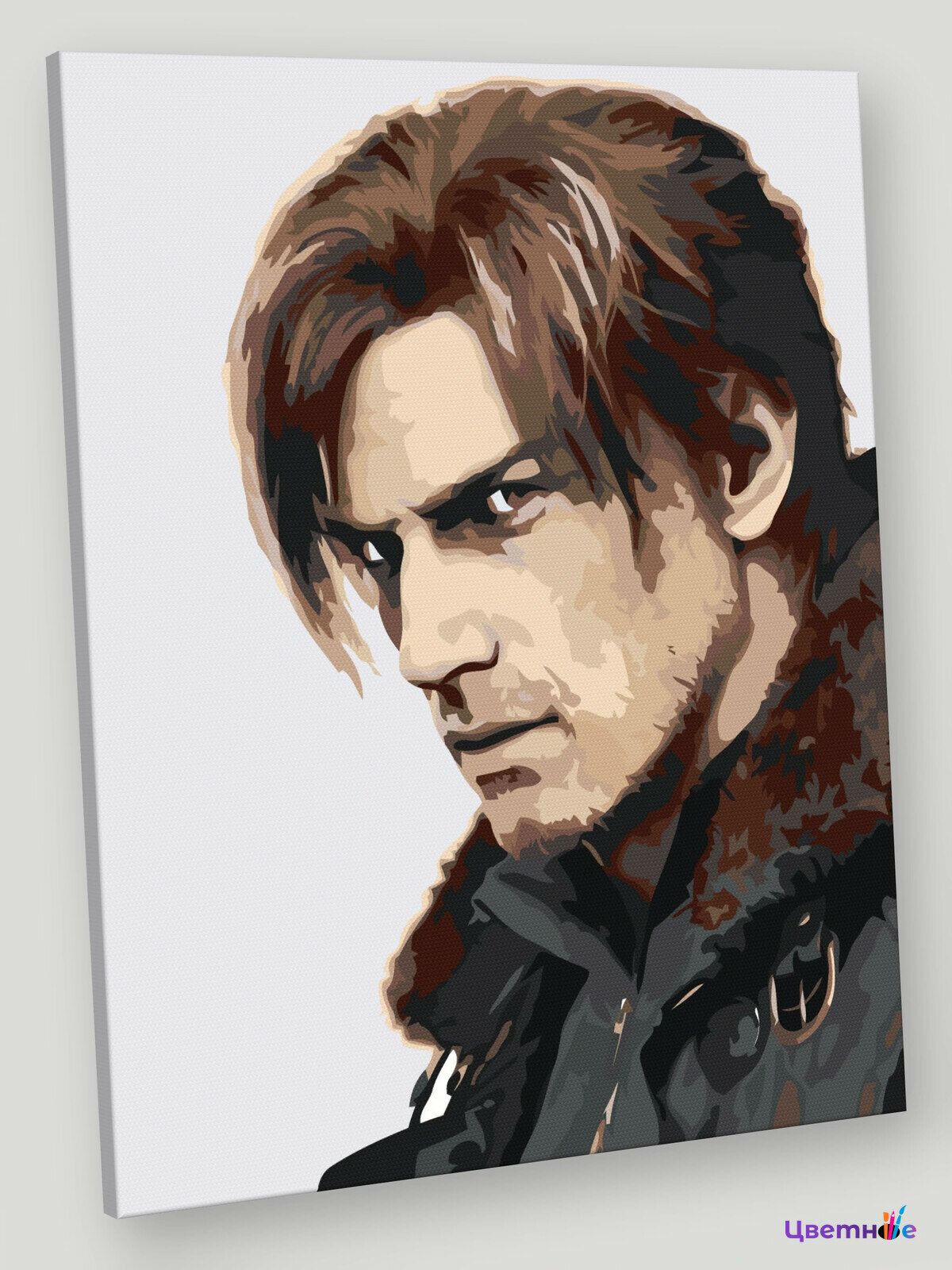 Картина по номерам на холсте с подрамником 40x50 см " Resident Evil Леон Кеннеди"
