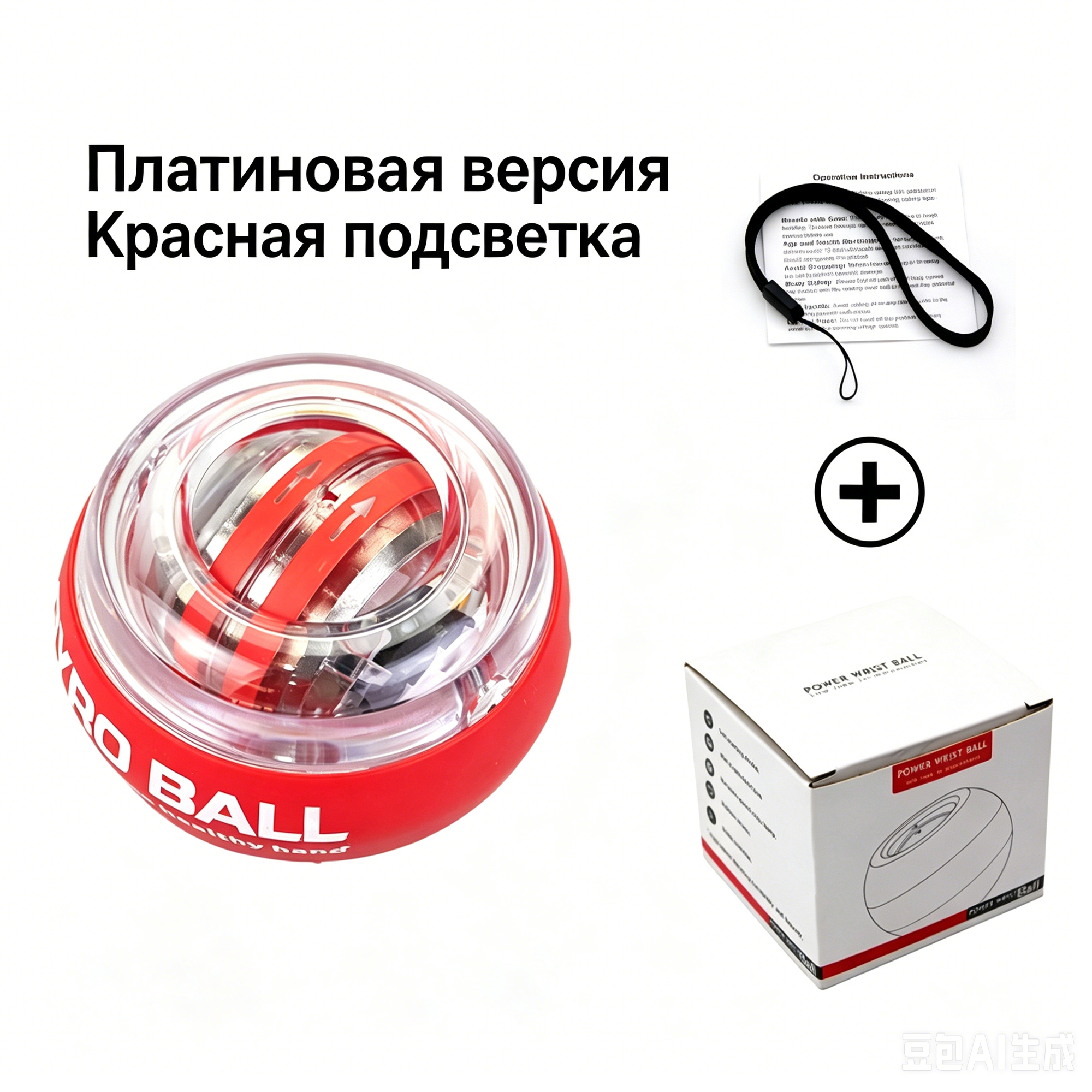 Эспандер кистевой / гироскопический эспандер GYRO BALL с автозапуском и подсветкой