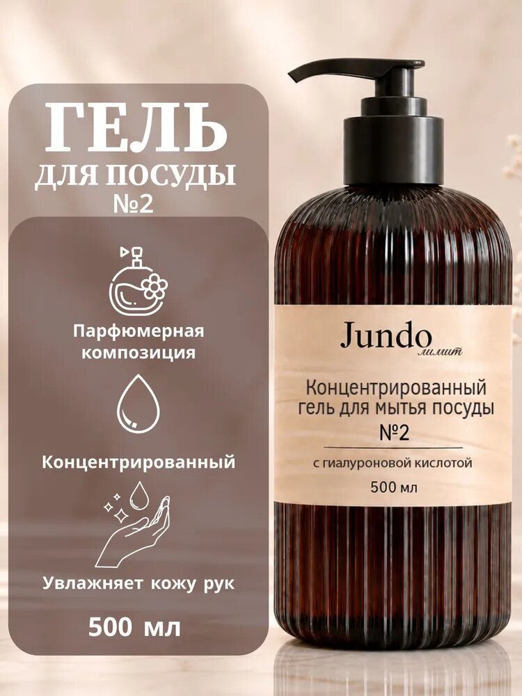 Средство для мытья посуды Jundo Лимит №2, 0,5 л, концентрированный гель