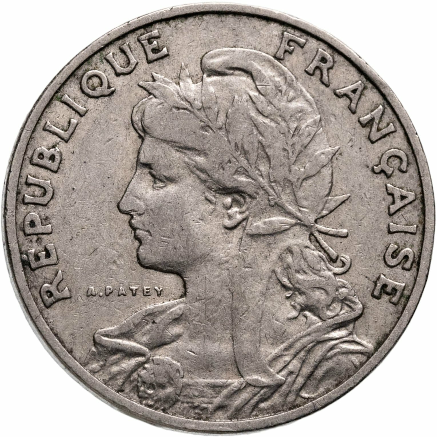 Франция 25 сантимов 1903, Никель, в сохранности VF-XF