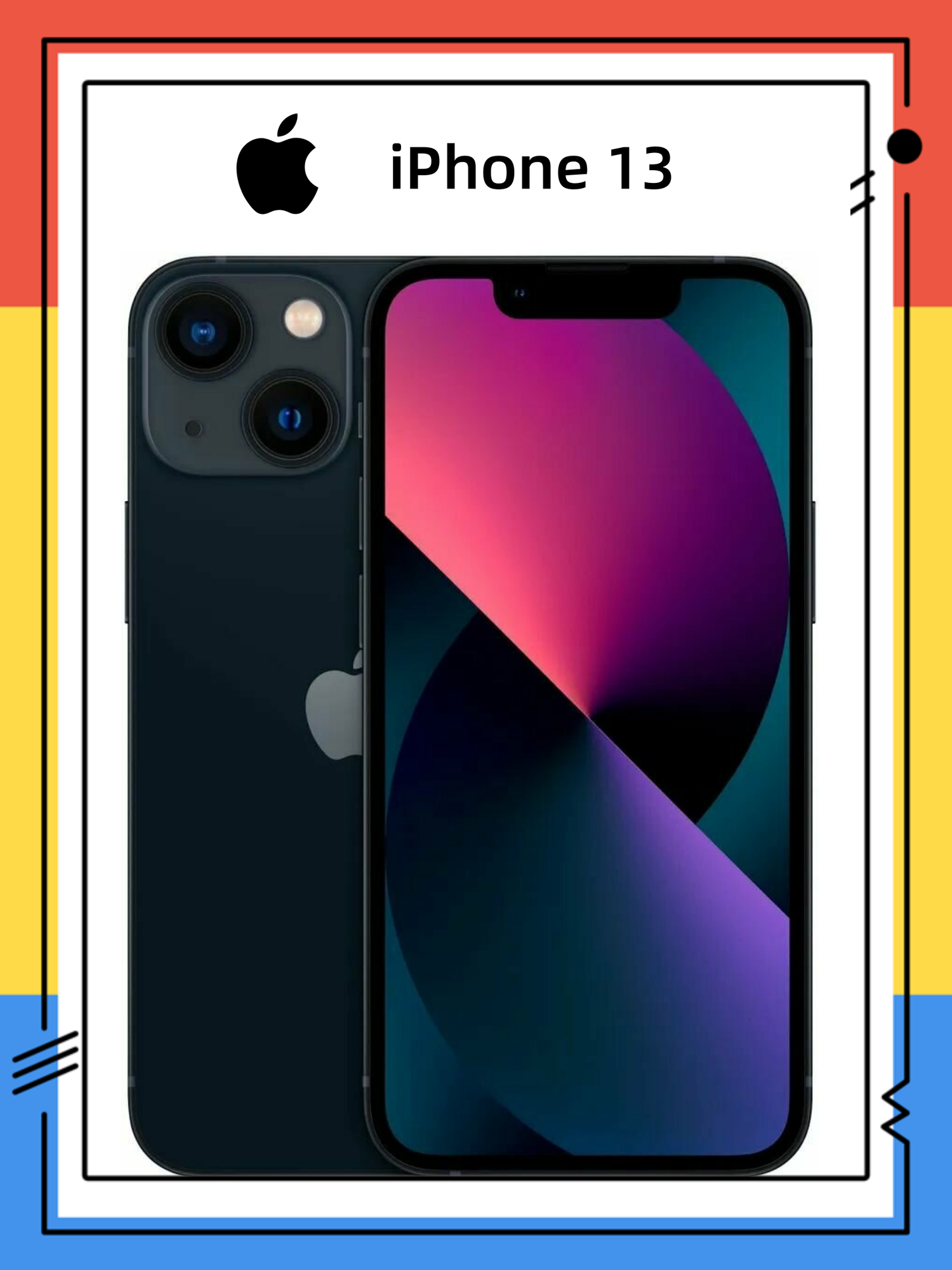Смартфон Apple iPhone 13 128 ГБ, оригинал, 5G, IP68, Face ID