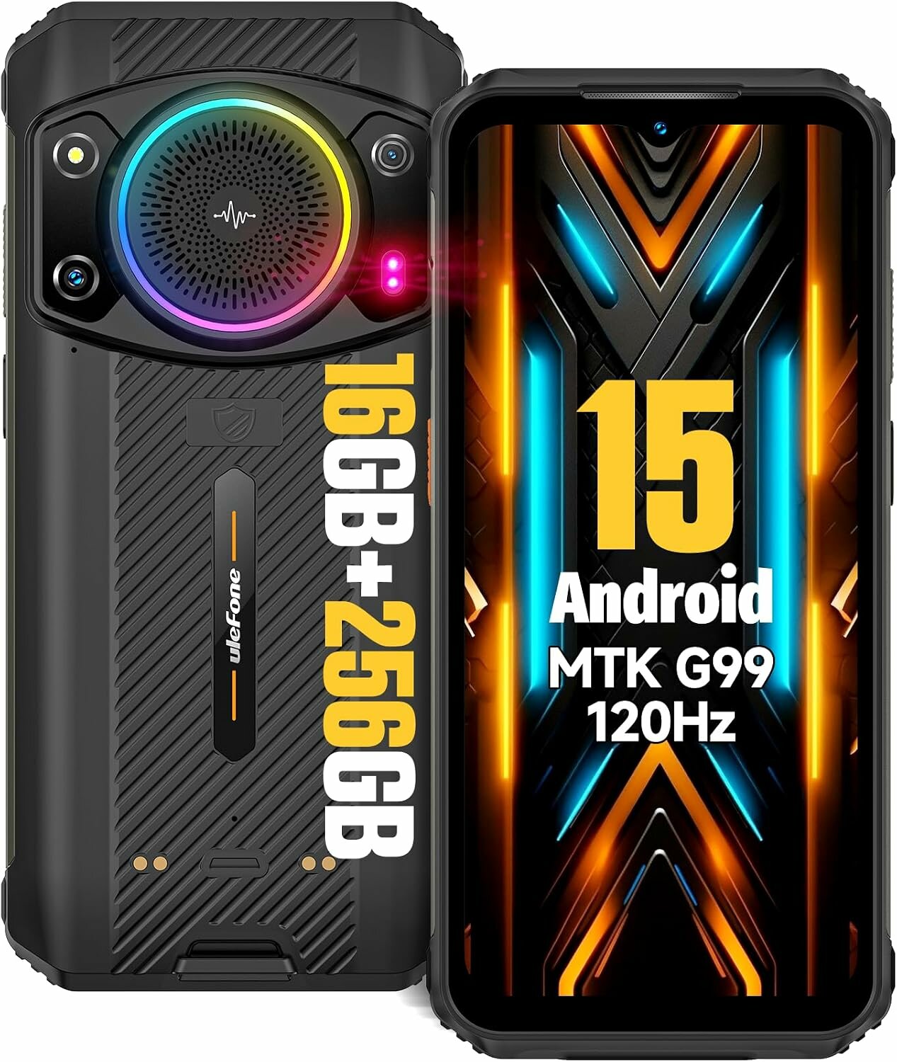 Телефон Ulefone Armor 21, 16 (8+8) ГБ, 256 ГБ оперативной памяти, 6,58-дюймовый FHD-экран, 9600 мАч
