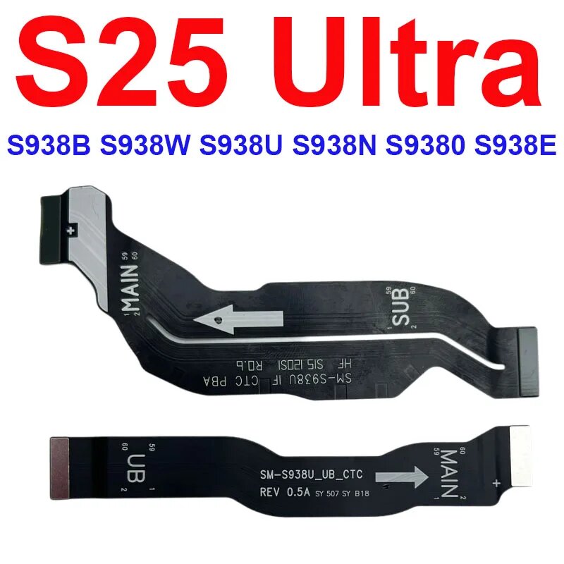 Для Samsung Galaxy S25 Ultra S938 S938B S938U S938N S938E: Микрофон, USB-порт для зарядки, док-станция, сигнальный и основной гибкий кабель LCD