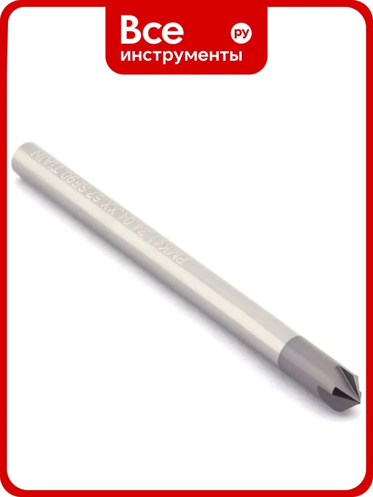 Фреза для снятия фасок твердосплавная по металлу CNCINS PMK41. Z4.04. XX.57. SF90. TiAlN