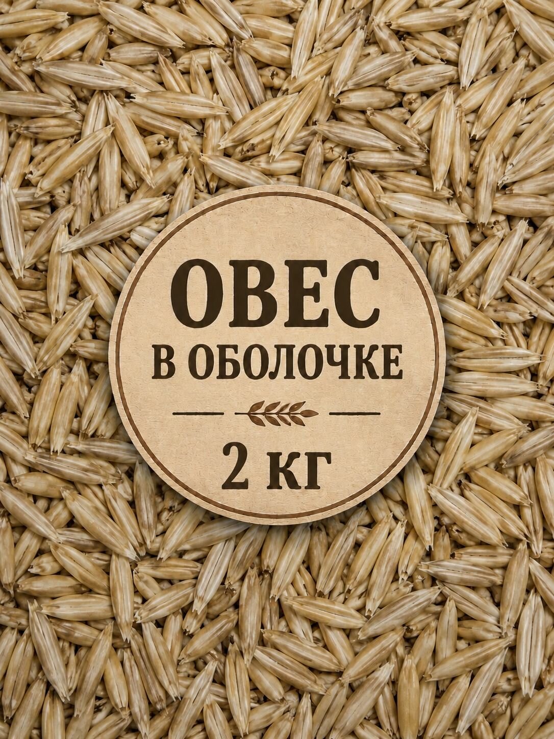 Овес (в оболочке) для заваривания и проращивания, Микрозелень для проращивания, 2 кг