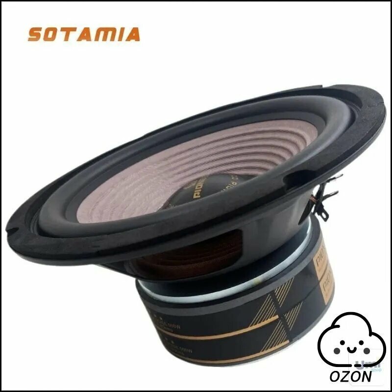 SOTAMIA 1Pcs 8-дюймовый мощный динамик сабвуфера мощностью 200 Вт, пассивный НЧ-динамик 8 Ом, домашний кинотеатр Hifi Music Bookshelf громкоговоритель