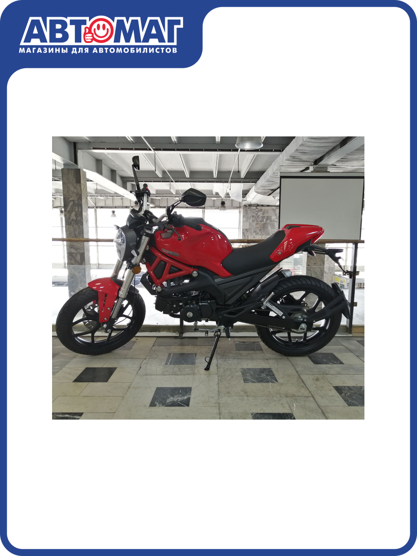 Мопед VENTO MONSTER 50 куб. см, 4-тактн, 3 л. с, красный, VENTO-MONSTER-PL-RD